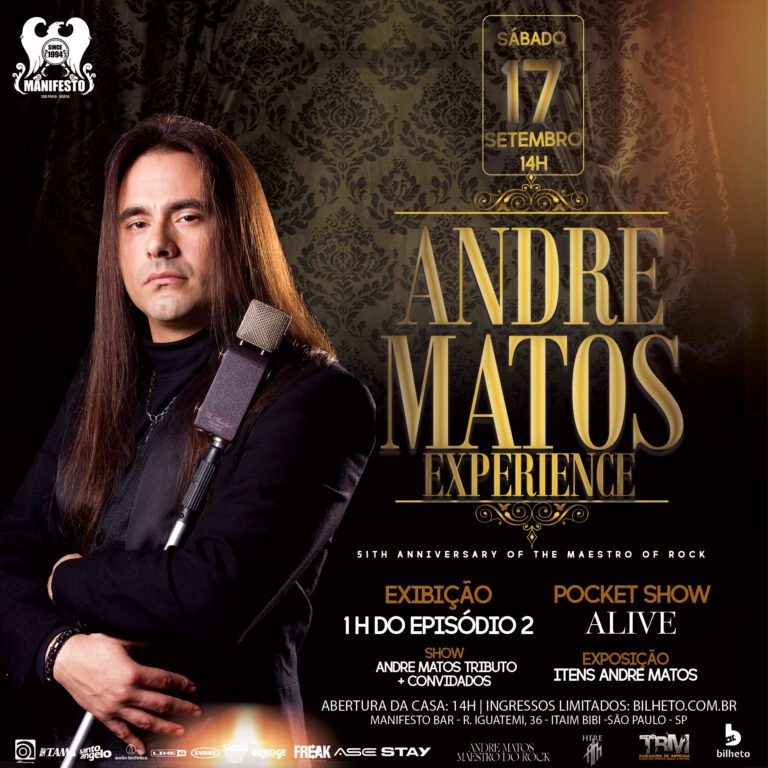 Evento Andre Matos Experience vai lembrar os 51 anos do Maestro do Rock